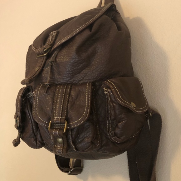 Bags | Brown Leather Backpack | Poshmark